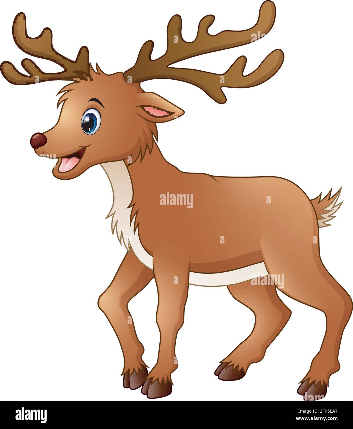 Vector illustration of Cute deer cartoon Stock Vector Image & Art - Alamy