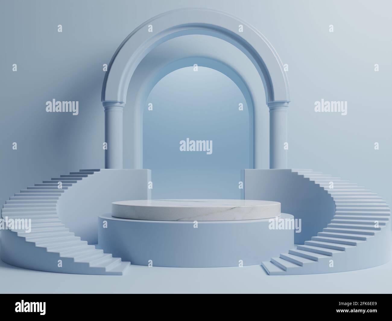 Mock up abstract podium for placing products and for placing prizes ...
