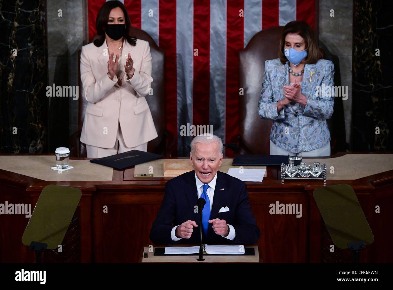Washington, United States. 28th Apr, 2021. President Joe Biden delivers ...