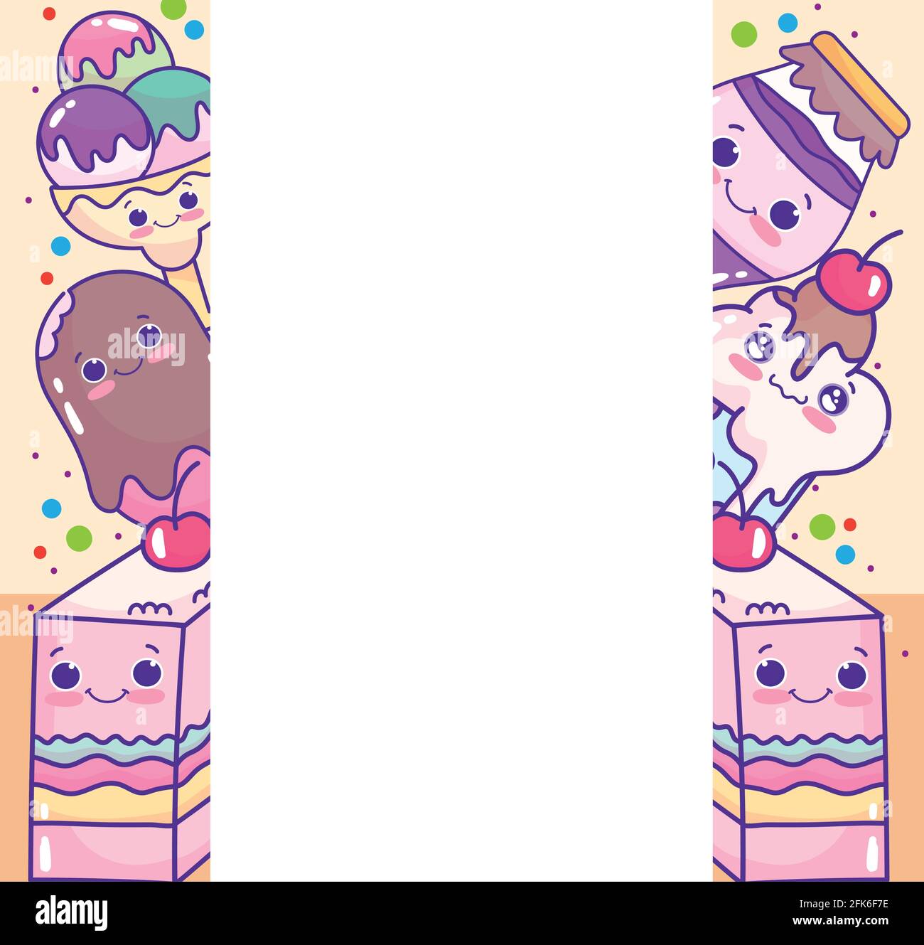 cute cartoon food sweet banner Stock Vector Image & Art - Alamy