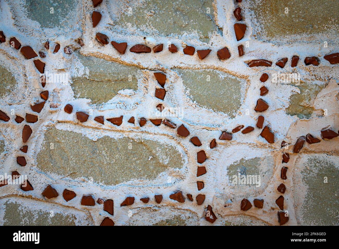 The road is paved with gray stones, top view. stone texture, outdoor ...