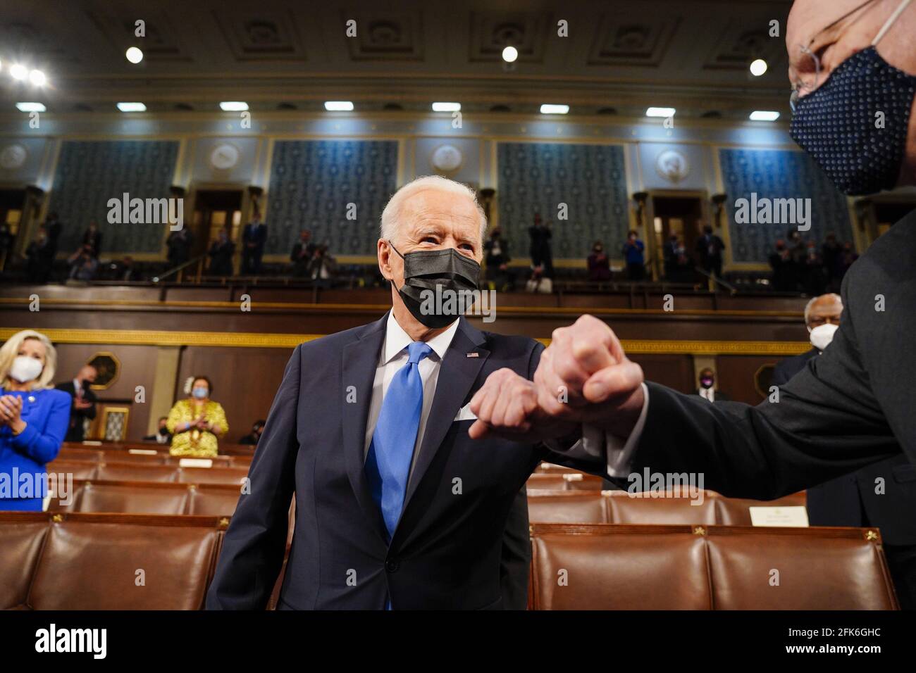 Washington, United States. 28th Apr, 2021. President Joe Biden arrives ...