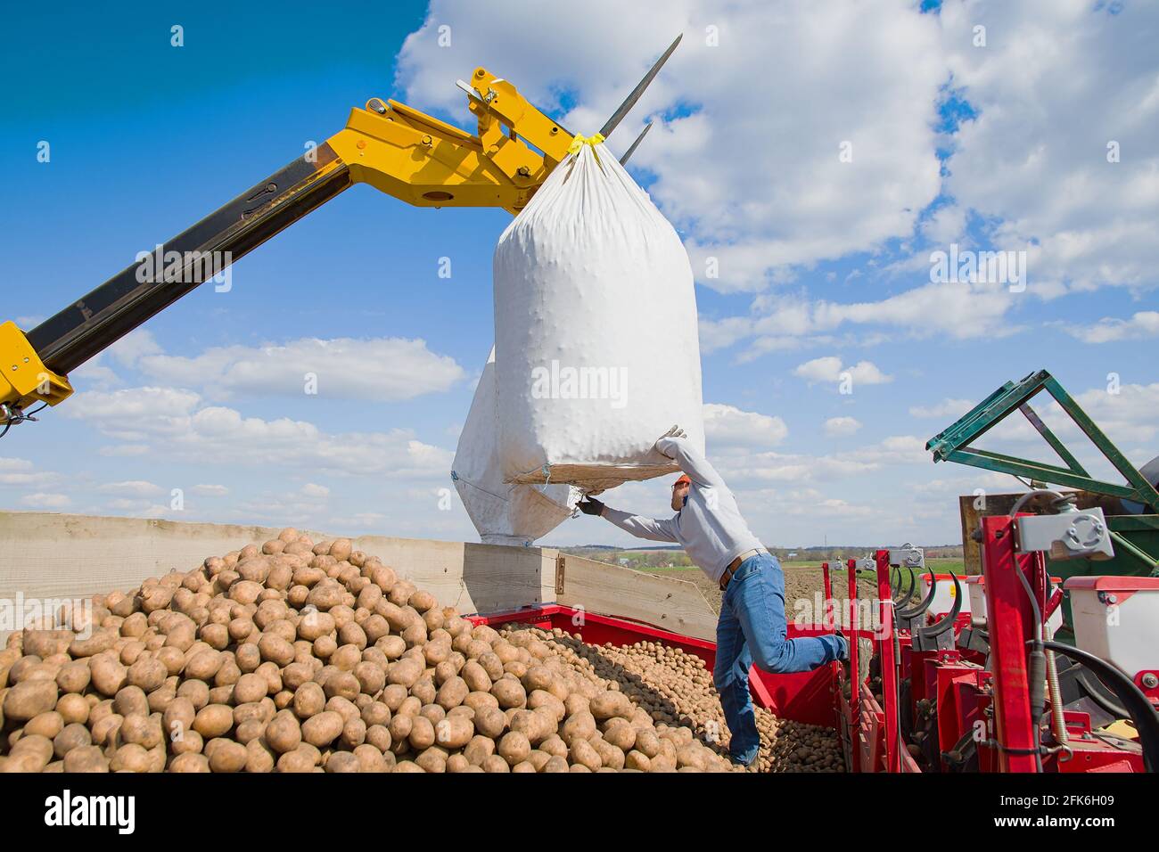 Farmers planting potato field hi-res stock photography and images - Alamy