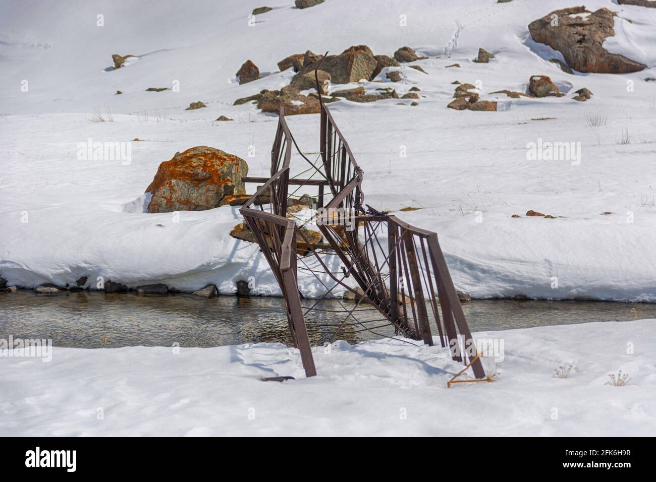 Destroyed footbridge hi-res stock photography and images - Alamy