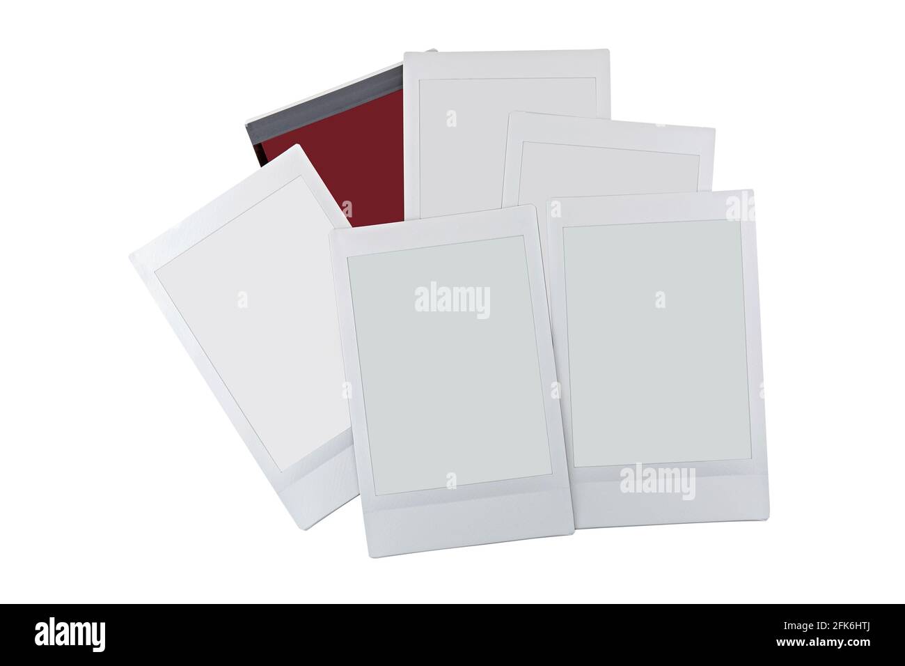 Set of blank empty photo frame cards with copyspace isolated on white ...