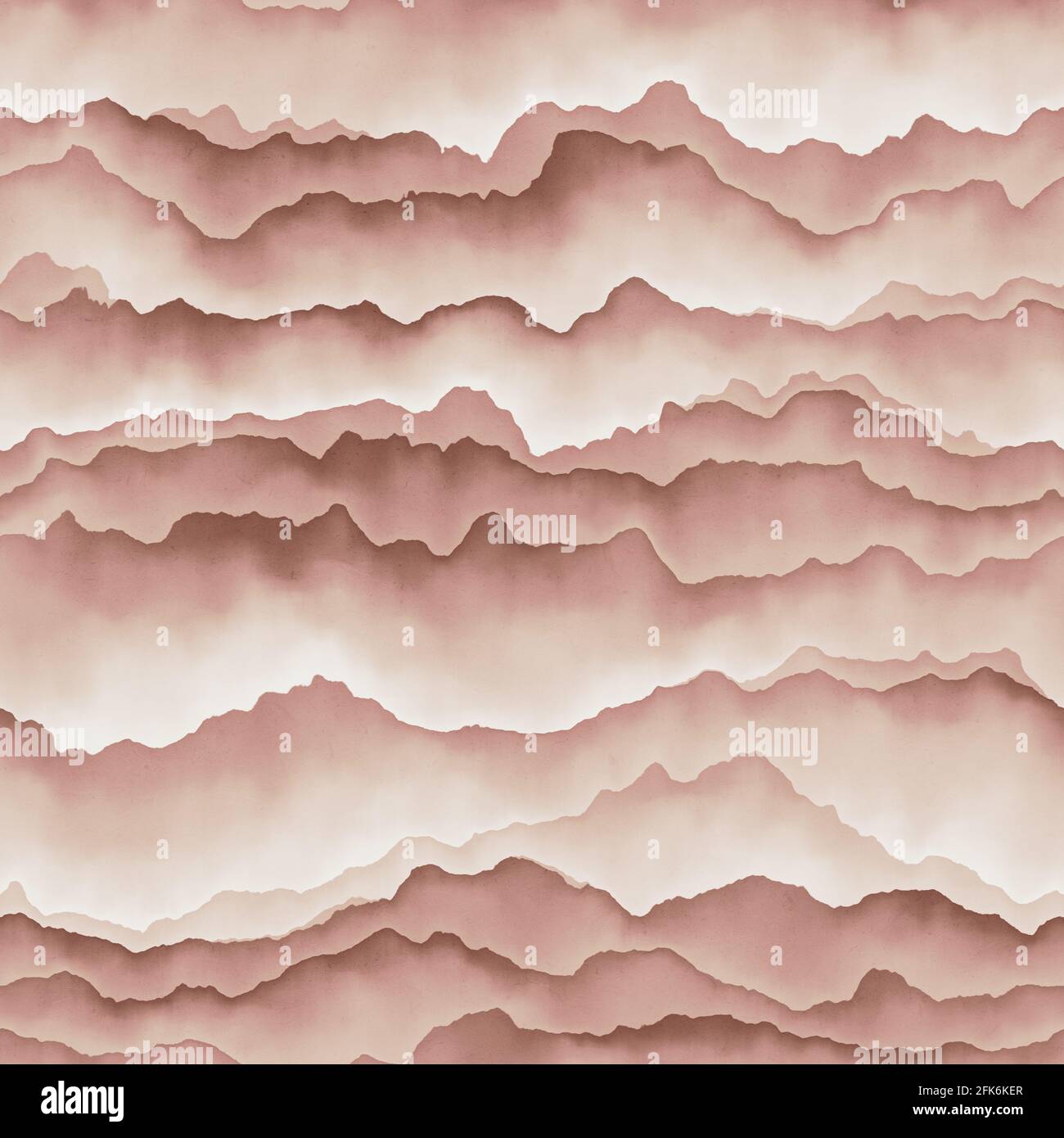 Seamless terracotta colored mountain landscape pattern for print Stock ...