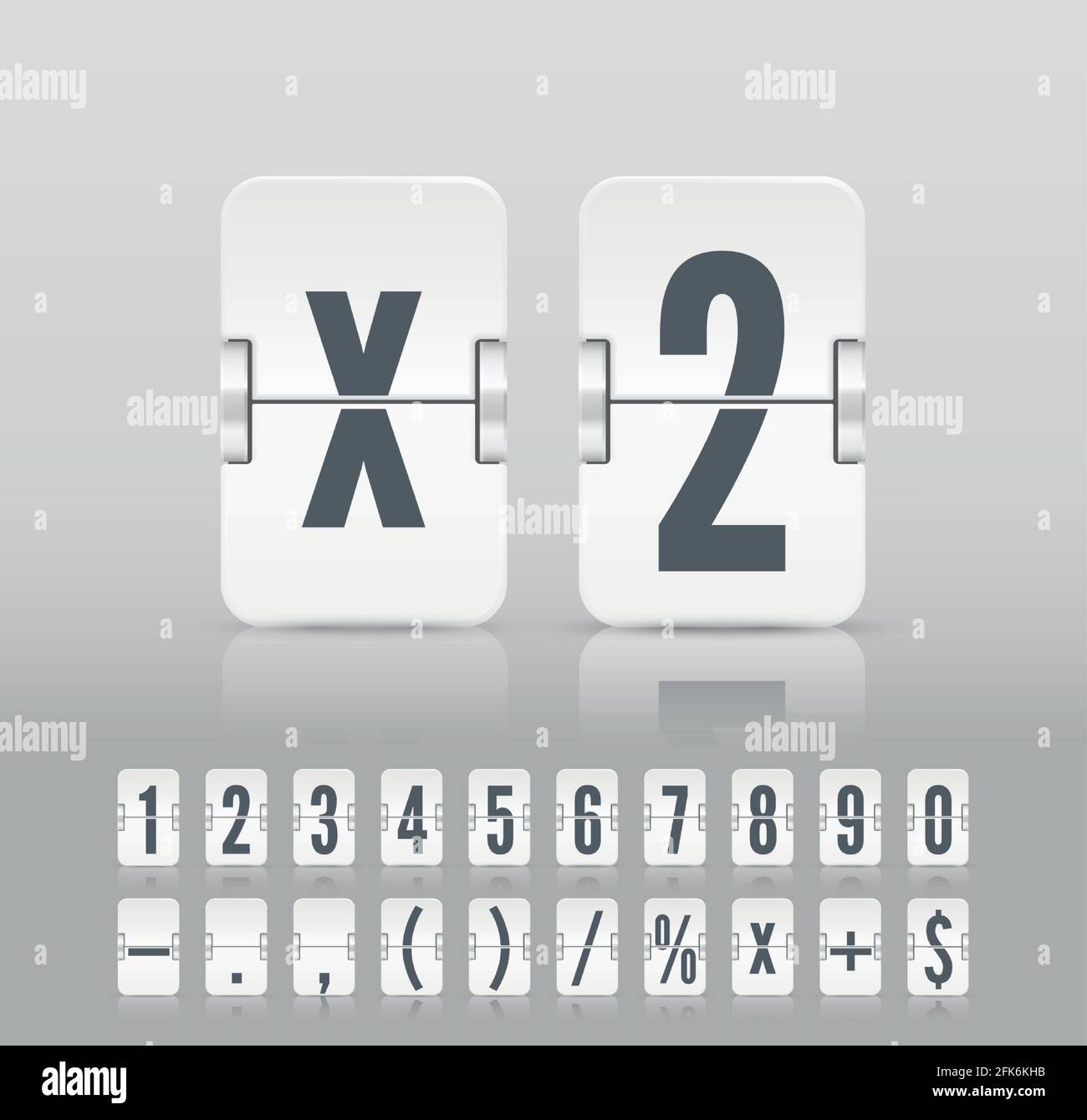 Vector modern ui design for old time meter or calendar with numbers and ...