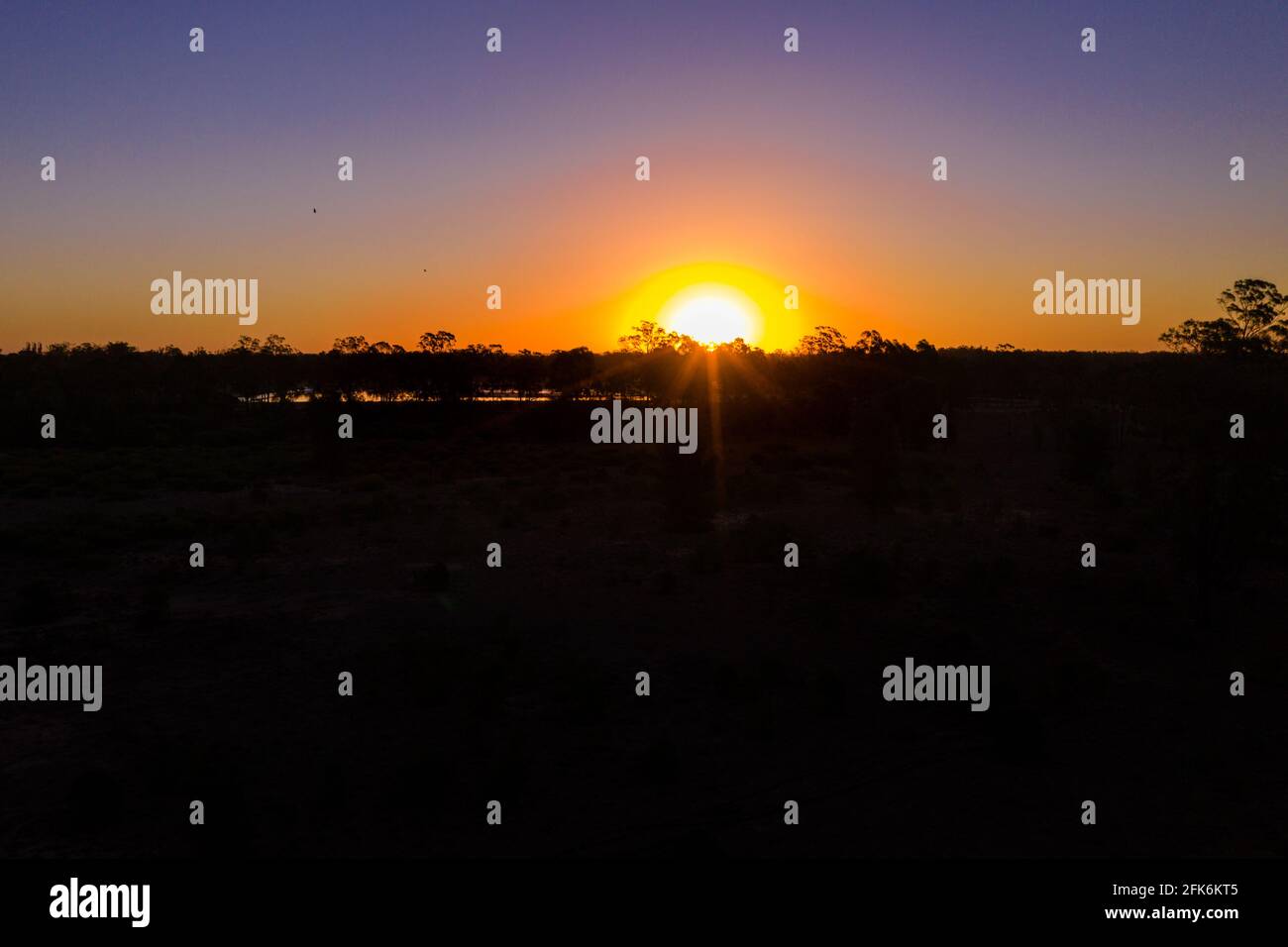 sunset in the outback Stock Photo - Alamy