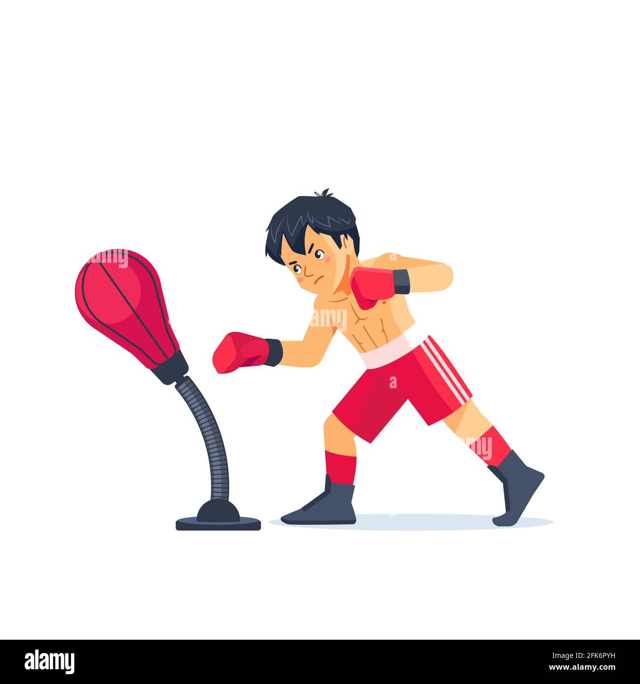 Hardworking sportsman Stock Vector Images - Alamy