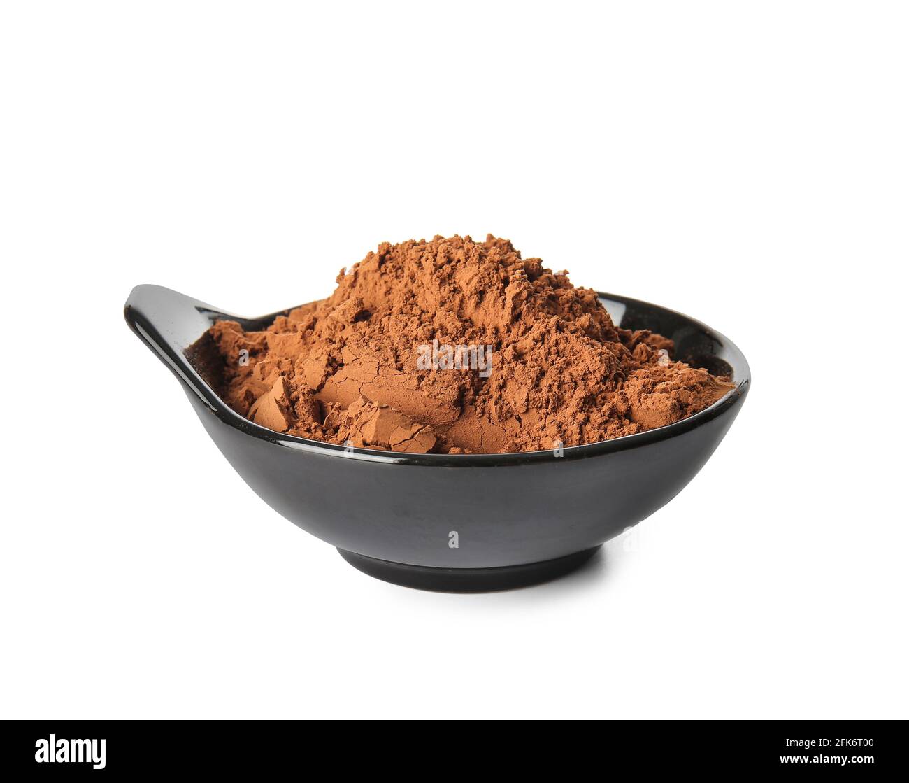 Bowl with cocoa powder on white background Stock Photo - Alamy