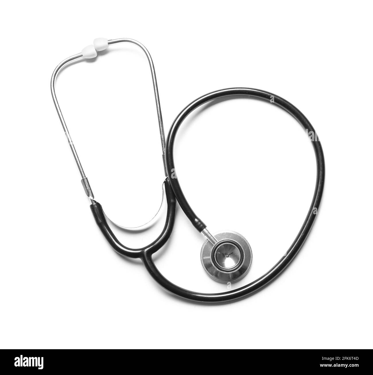 Modern stethoscope on white background Stock Photo - Alamy