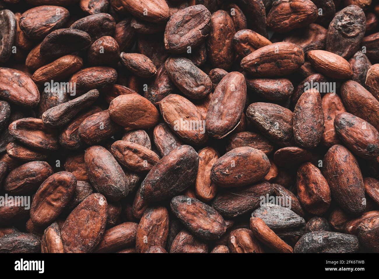 Cocoa beans as background, closeup Stock Photo - Alamy