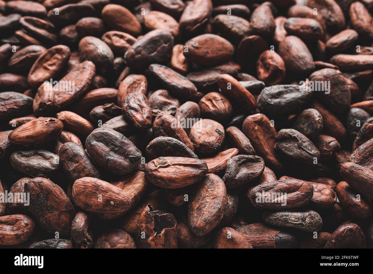 Cocoa beans as background, closeup Stock Photo - Alamy