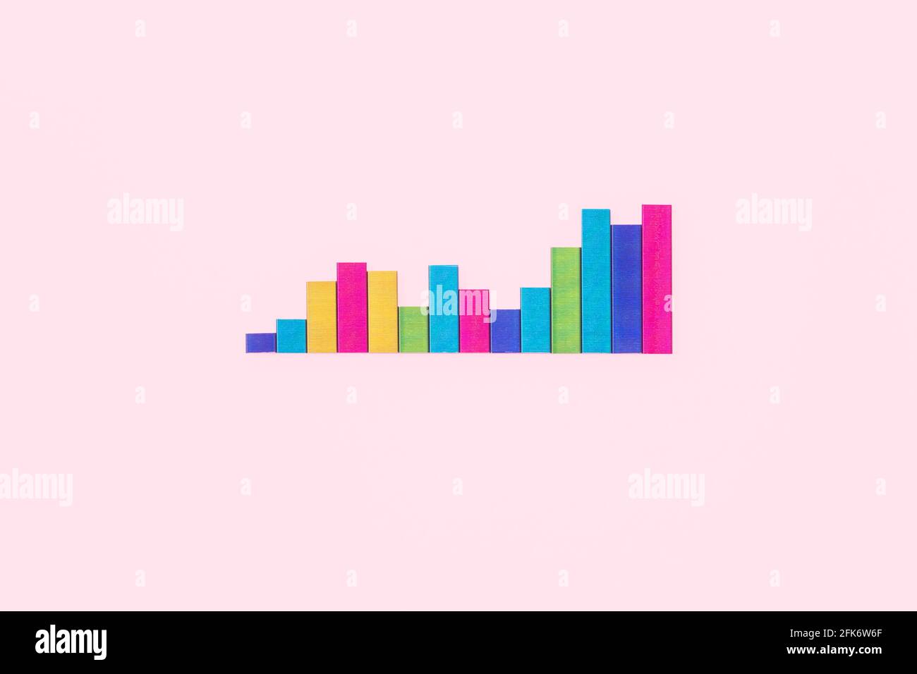 colourful bar graph Stock Photo - Alamy
