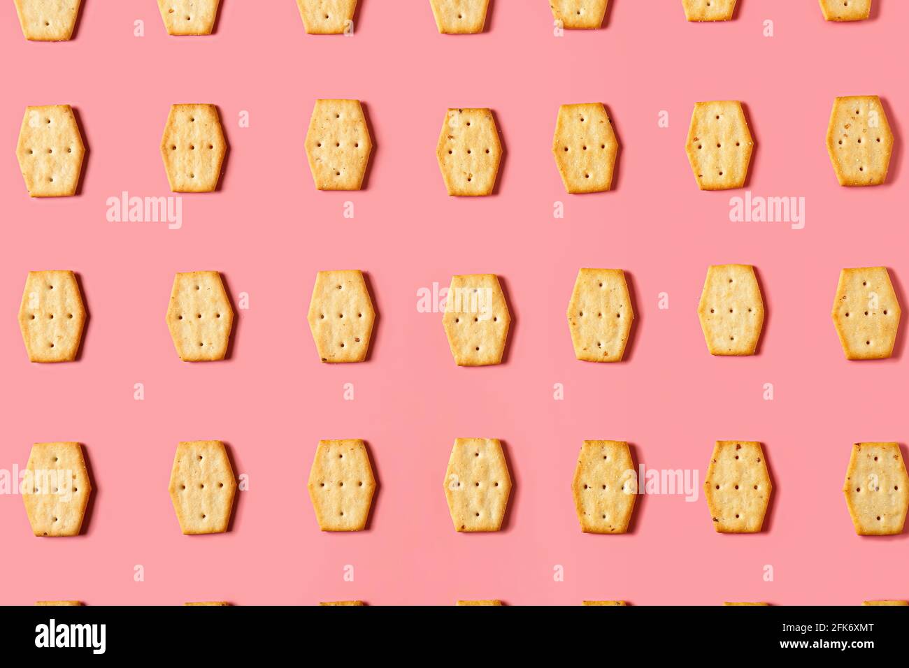 Tasty crackers on color background Stock Photo - Alamy