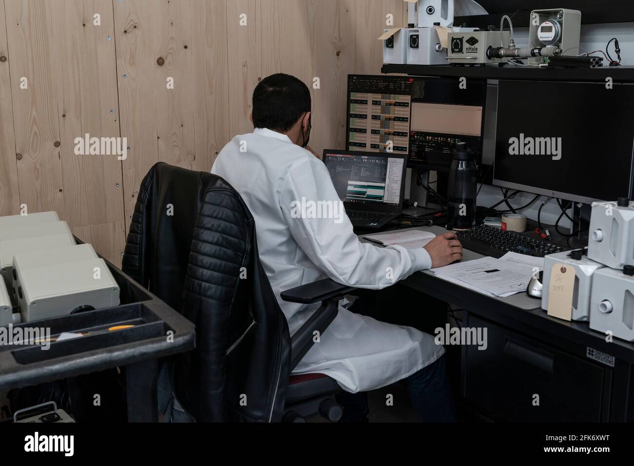 New York, NY - April 28, 2021: View of Nanotronics high-tech ...