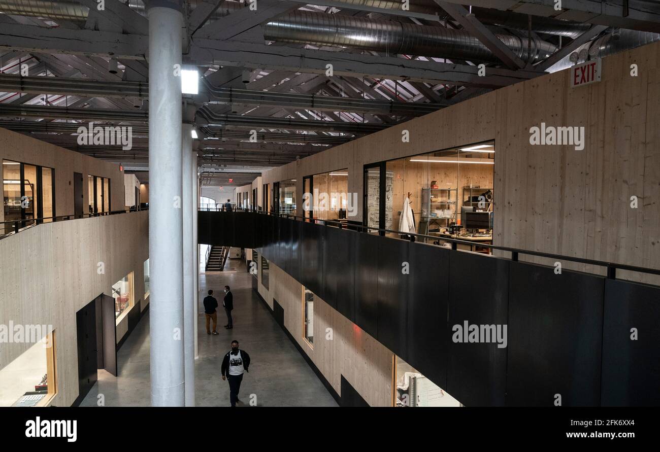 New York, NY - April 28, 2021: View of Nanotronics high-tech ...