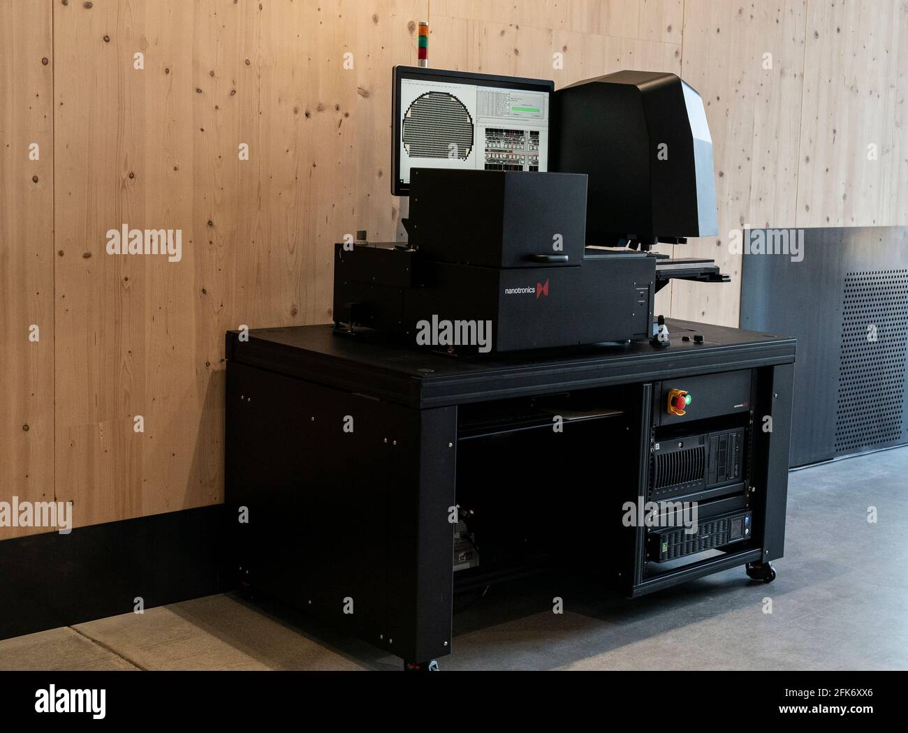 New York, United States. 28th Apr, 2021. View of Nanotronics high-tech ...