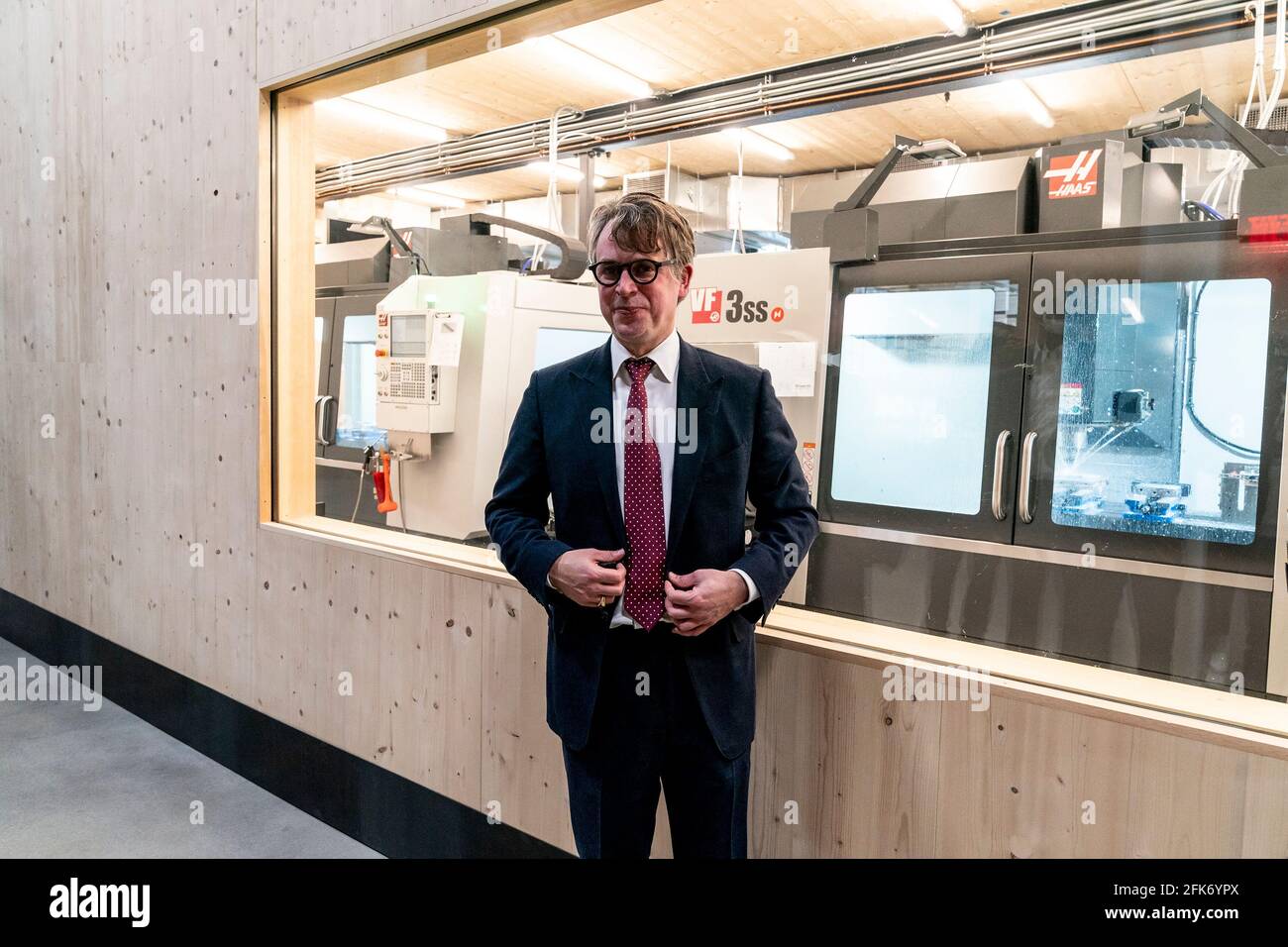 Nanotronics CEO Matthew Putman leads the tour of the company during ...