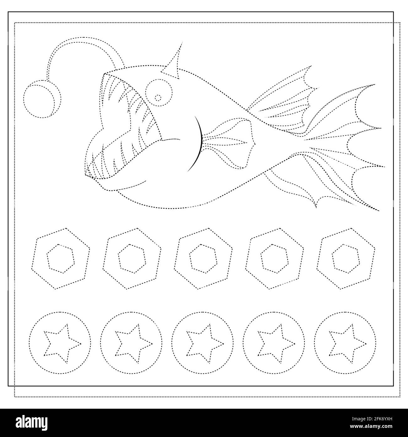 practice your handwriting. drawing a worksheet for preschool children ...