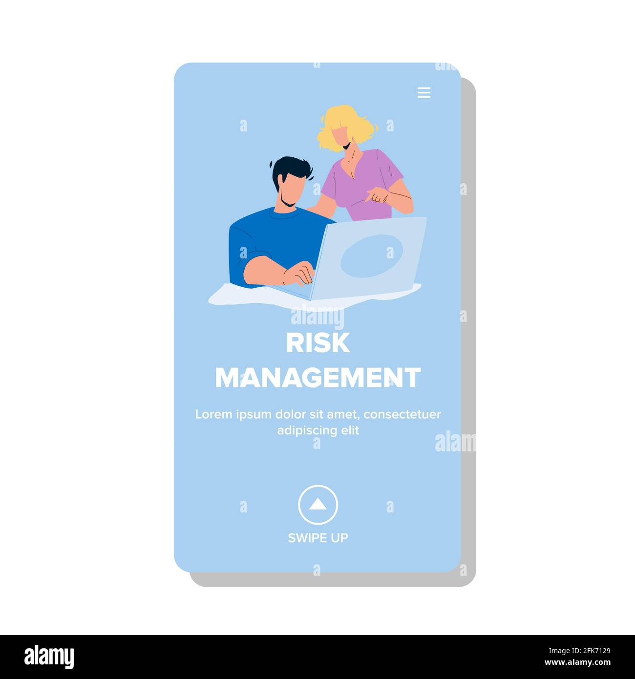 Risk Management Business Occupation Team Vector Stock Vector Image ...