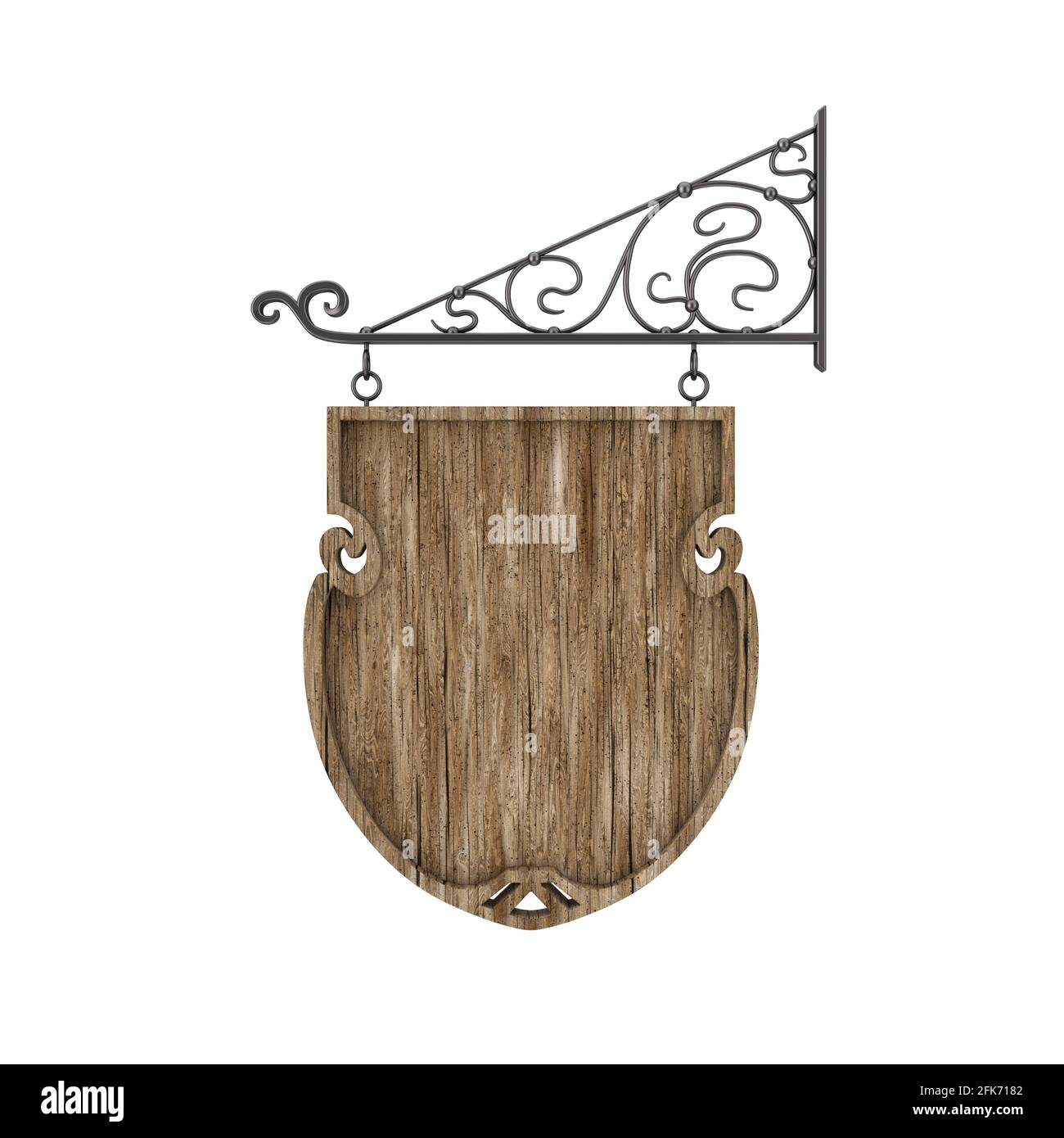 Blank Old Wooden Hanging Sign with Free space for Your Design and ...