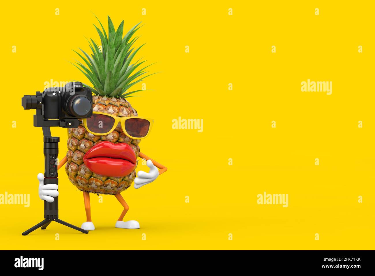 Fun Cartoon Fashion Hipster Cut Pineapple Person Character Mascot with ...
