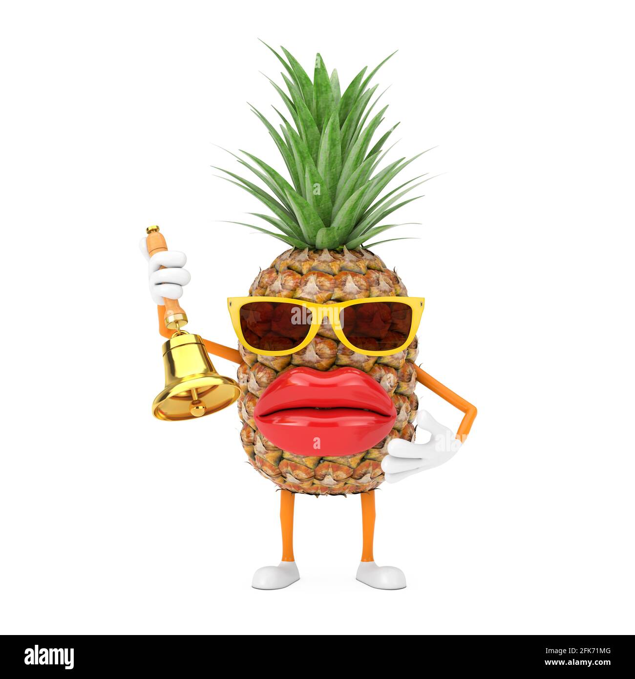 Fun Cartoon Fashion Hipster Cut Pineapple Person Character Mascot with ...