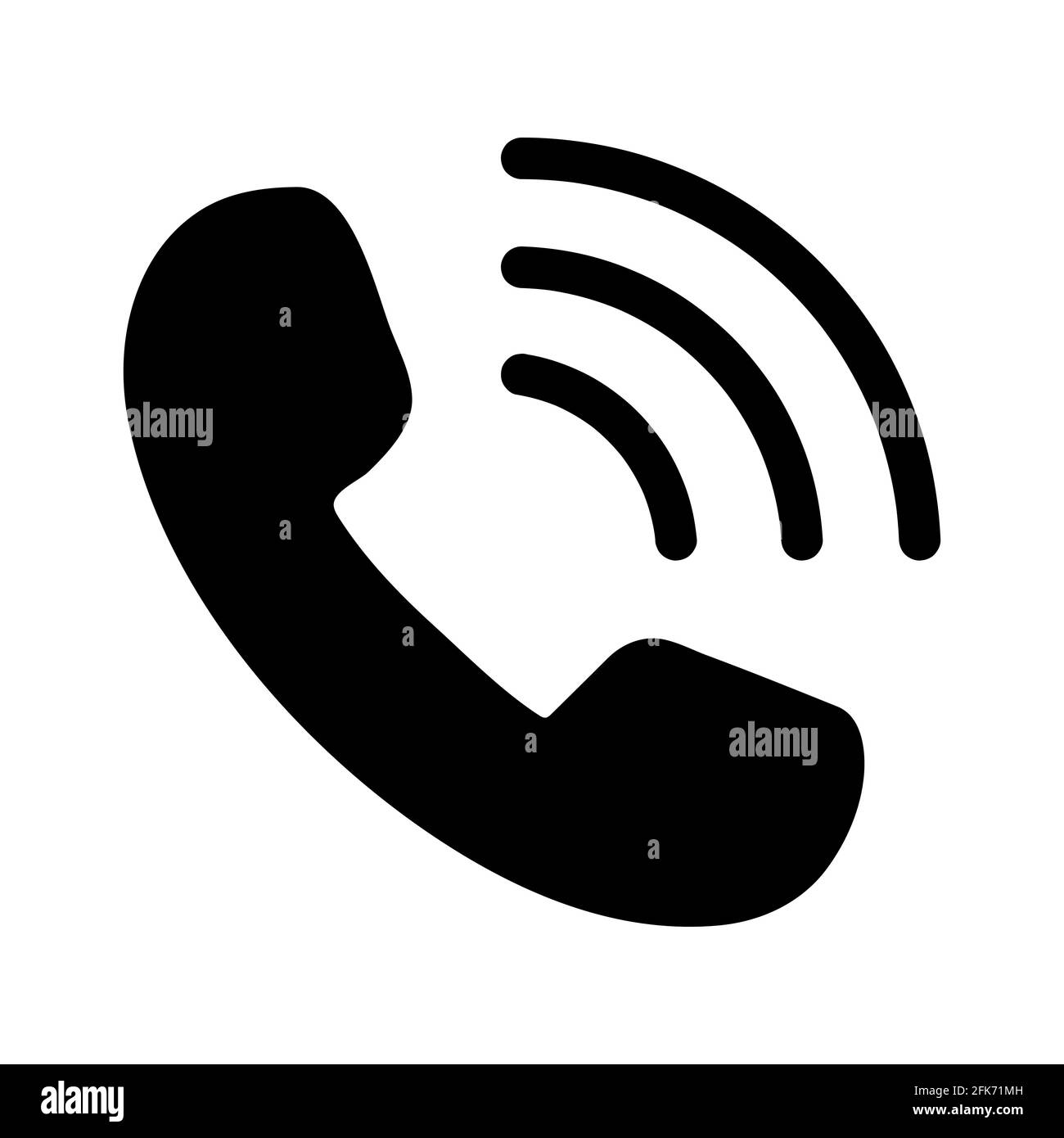 Phone, call icon. Vector telephone symbol isolated on white background ...