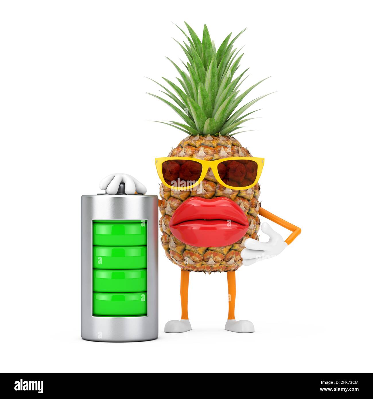 Fun Cartoon Fashion Hipster Cut Pineapple Person Character Mascot with ...