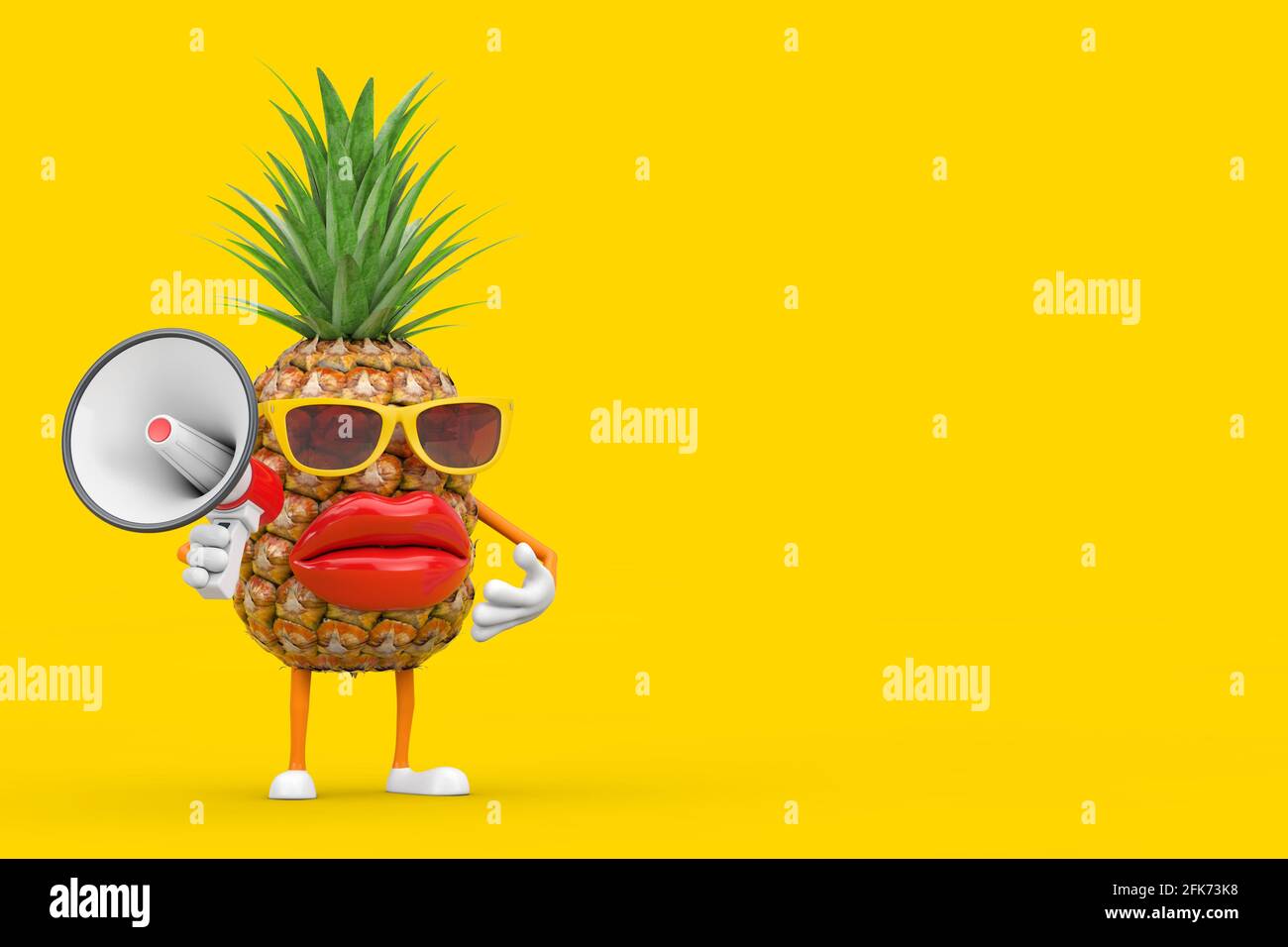 Fun Cartoon Fashion Hipster Cut Pineapple Person Character Mascot with ...