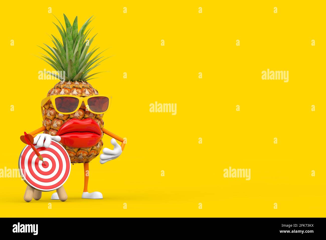 Fun Cartoon Fashion Hipster Cut Pineapple Person Character Mascot with ...