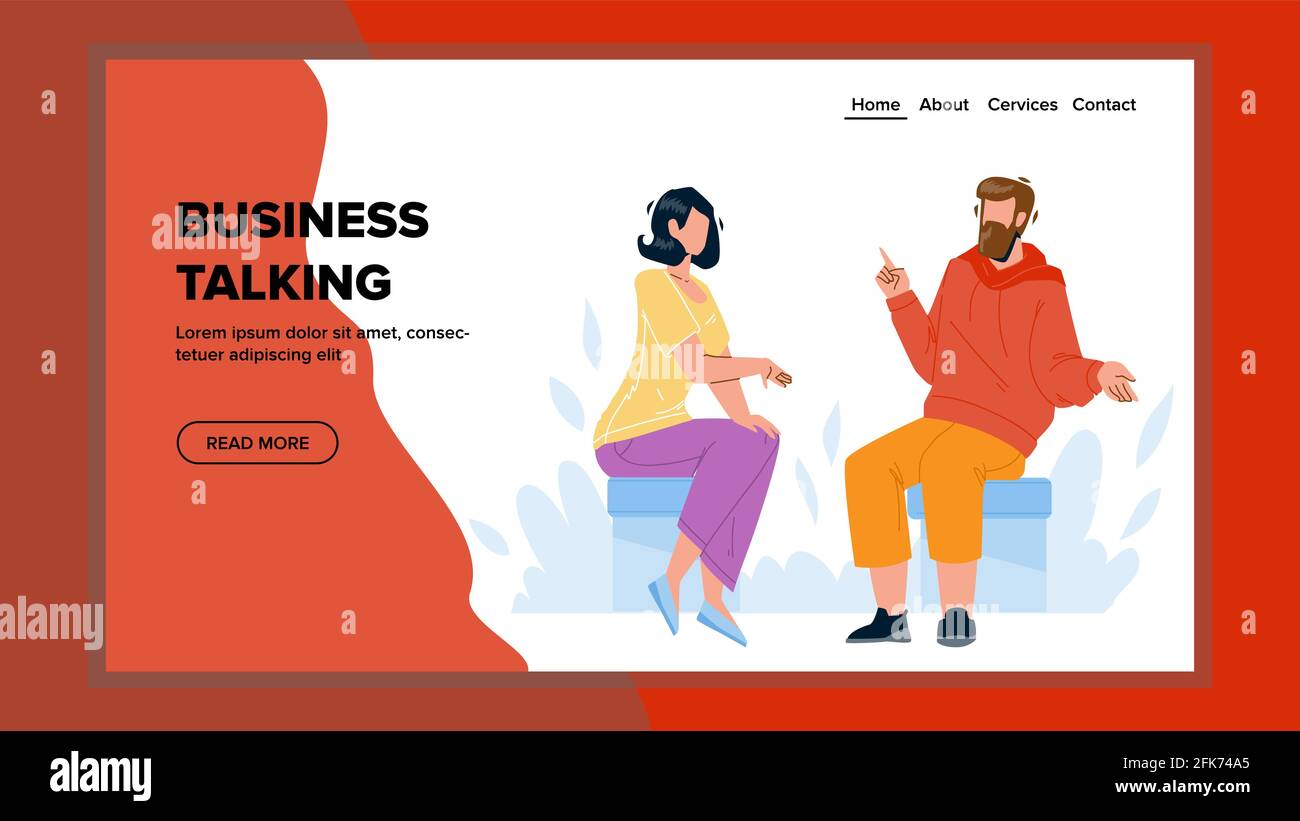 Business Talking Have People On Meeting Vector Stock Vector Image & Art ...