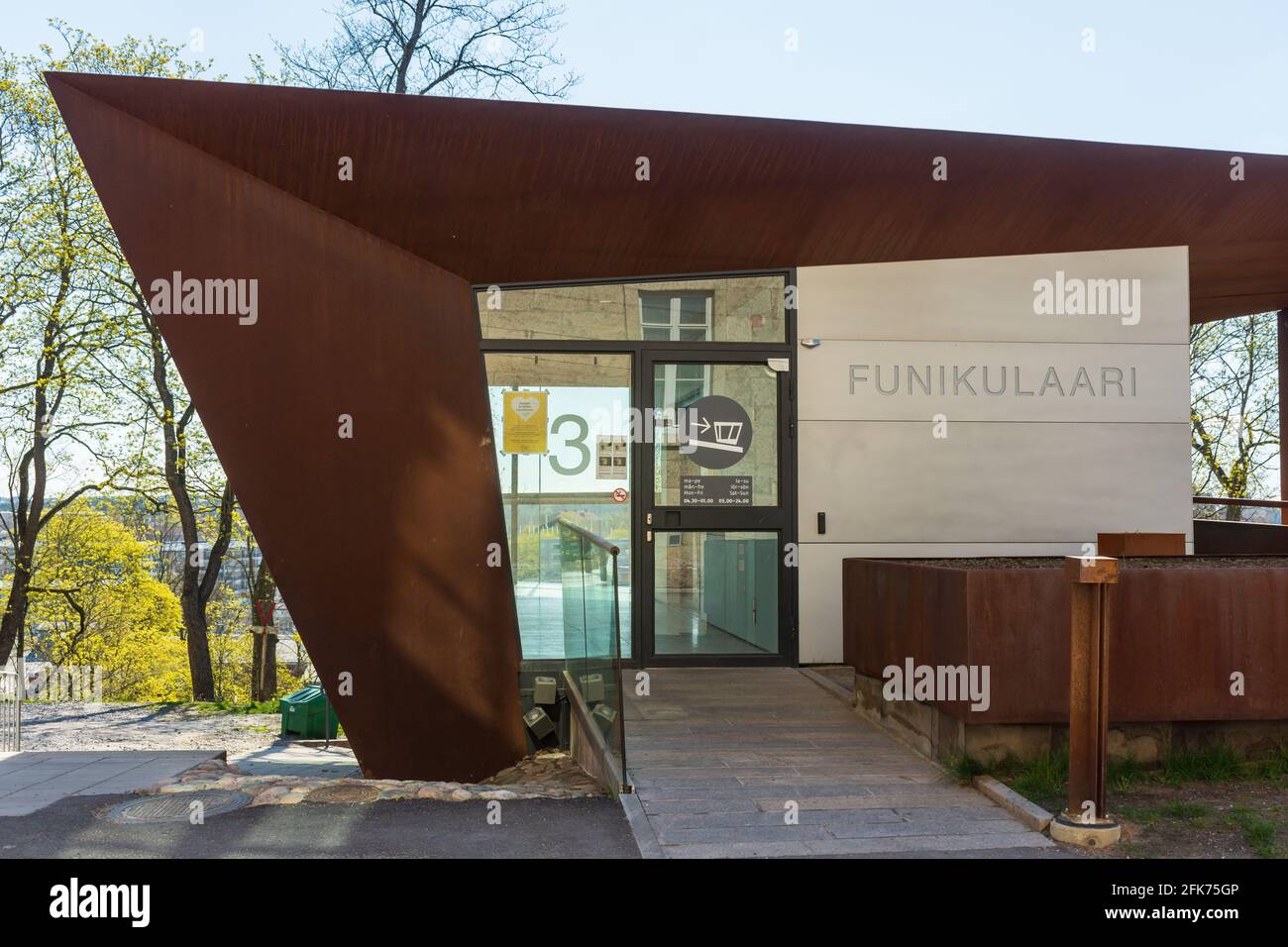 Funicular to Kakolanmäki hill in Turku Finland Stock Photo - Alamy