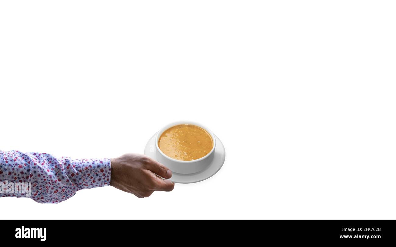 Hand holding meal menu Cut Out Stock Images & Pictures - Alamy