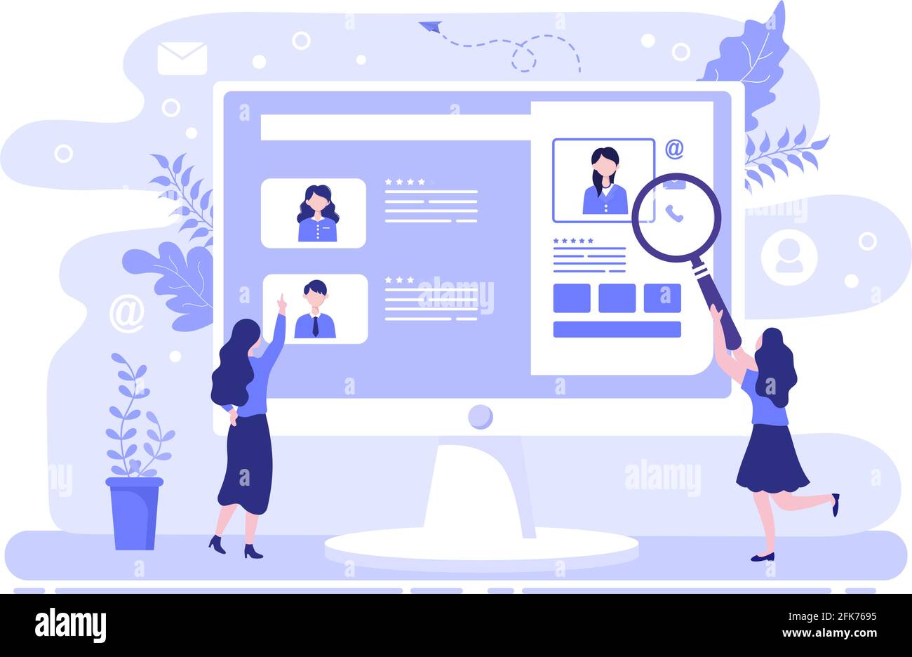 Job Hiring And Online Recruitment For web Landing Page, Banner ...
