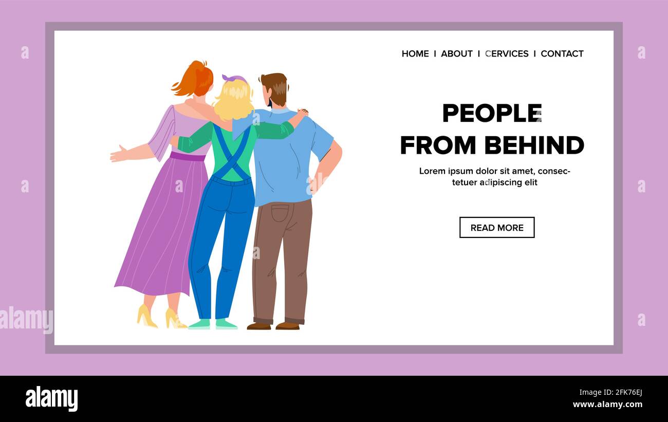 People hugging from behind Stock Vector Images - Alamy