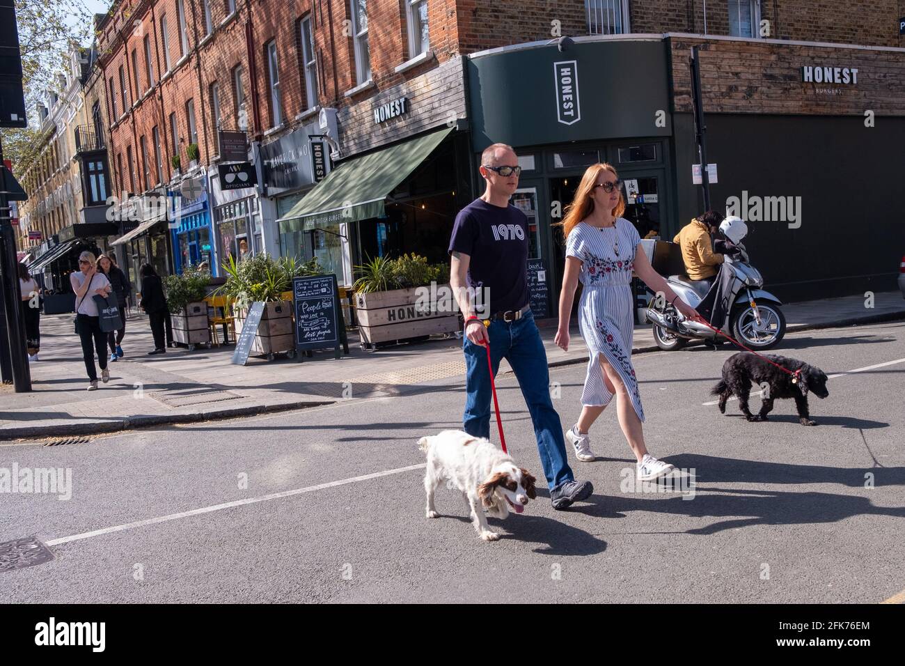 Chiswick High Road, a long high street of shops and restaurants in West ...