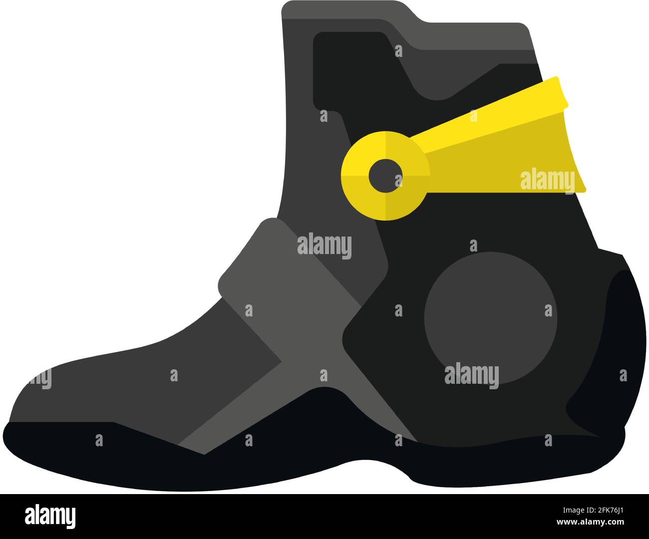 Motorcycle biker boots pair vector illustration on white Stock Vector ...