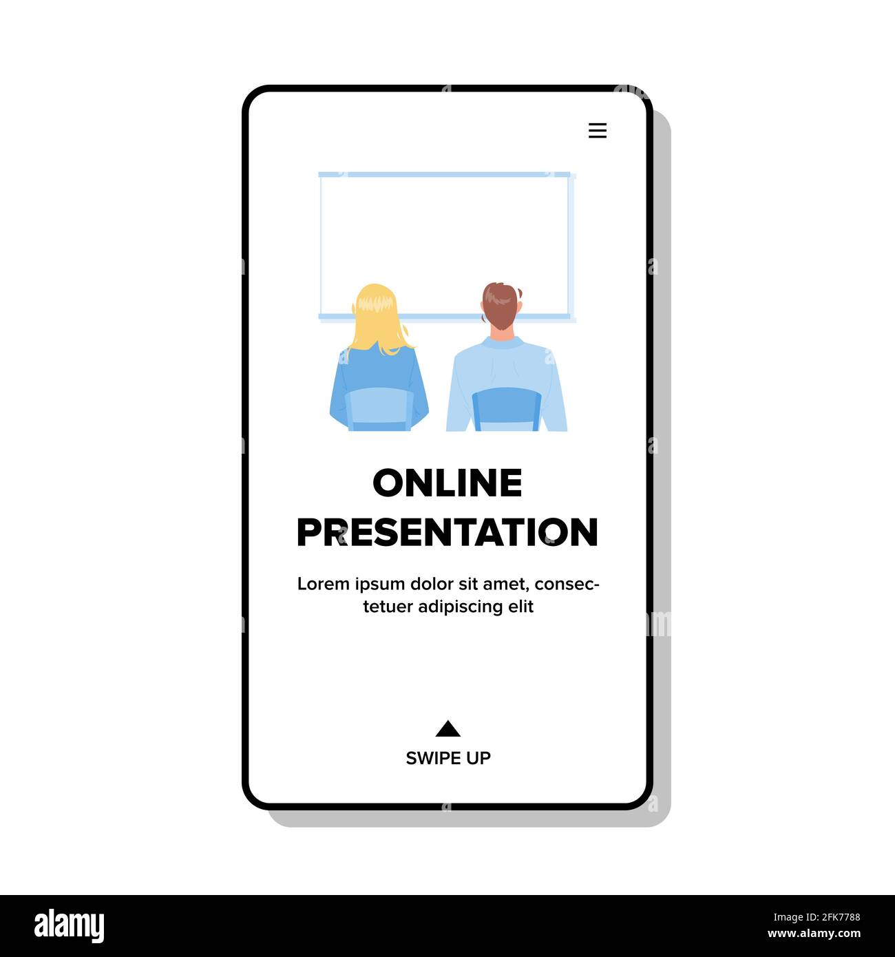 Business presentation woman projector Stock Vector Images - Alamy