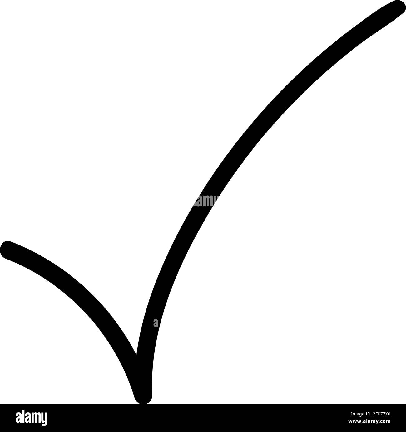 hand drawn check signs isolated on white background. Vector checklist ...