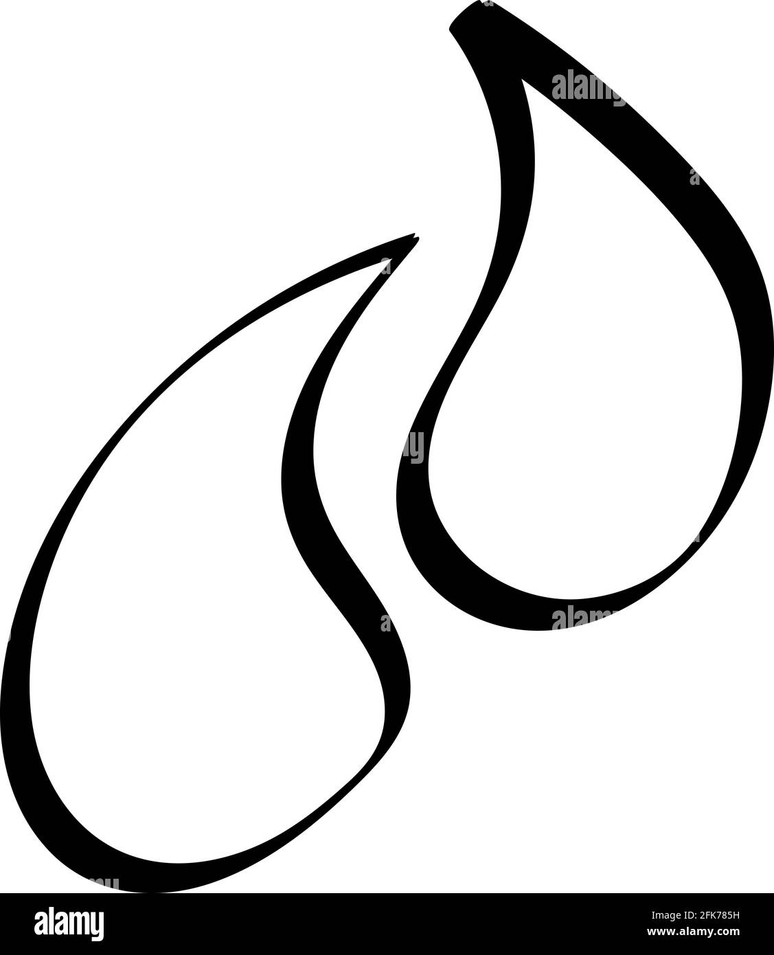 two drops vector hand drawing element doodle Stock Vector Image & Art ...