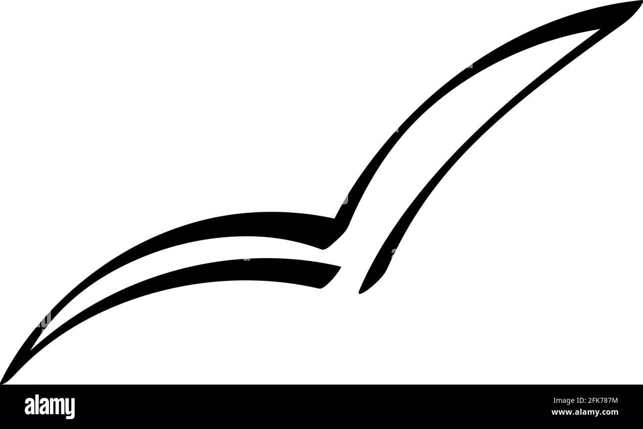 hand drawn check V signs isolated on white background. Vector checklist ...