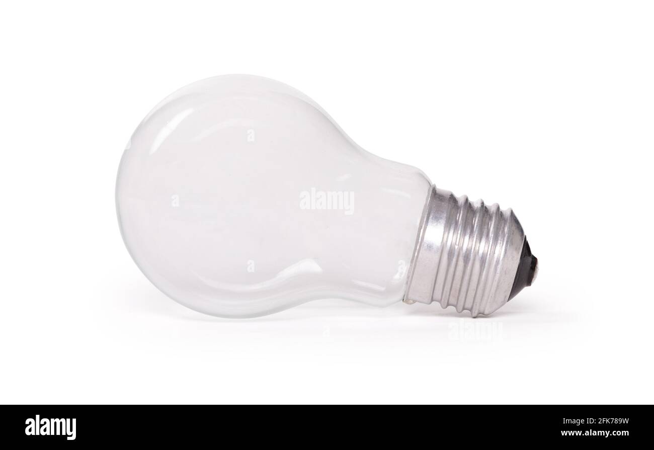 Simple lightbulb isolated on a white background Stock Photo - Alamy