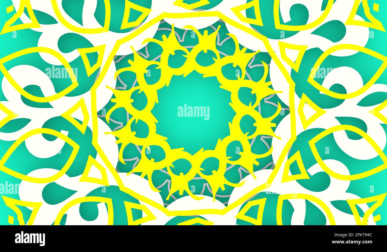 Decorative design element. Patterns with geometric ornament. Circular ...