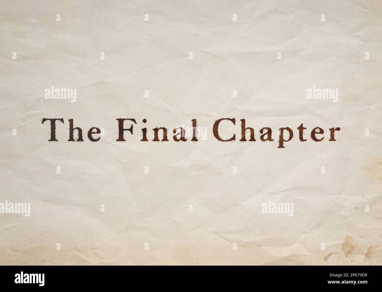 Wrinkled paper text background hi-res stock photography and images - Alamy