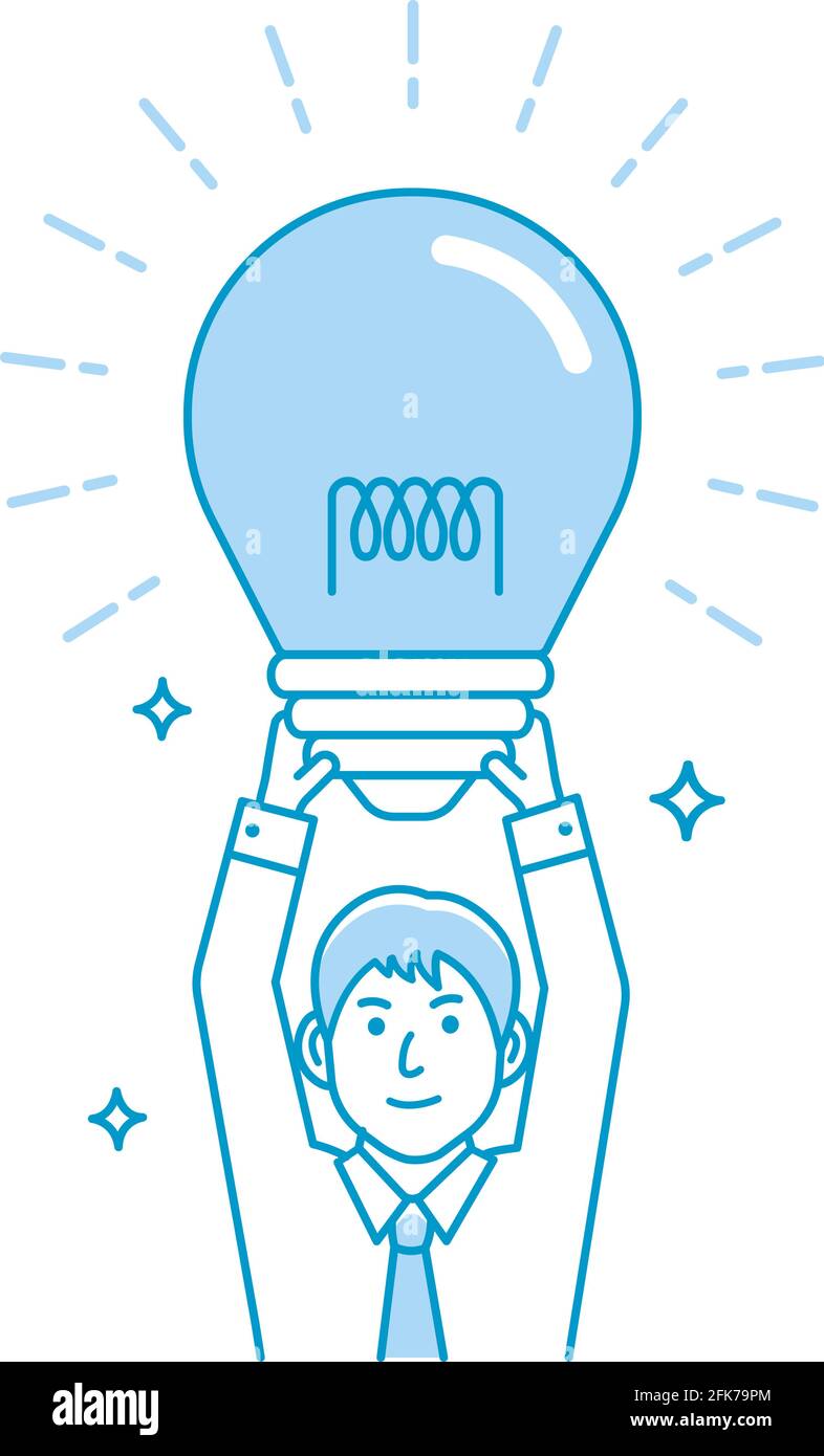 Person thinking lightbulb Stock Vector Images - Alamy