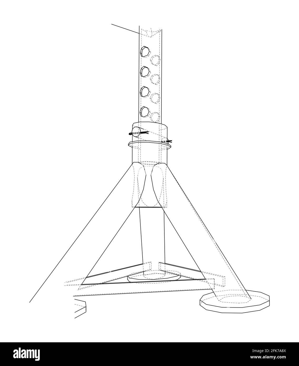 Axle stand isolated. Vector Stock Vector Image & Art - Alamy