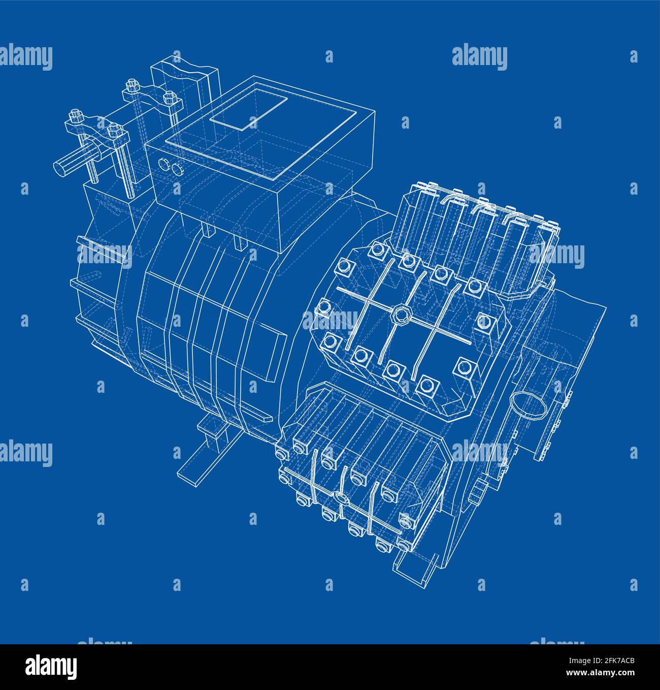 Air conditioning compressor. Vector Stock Vector Image & Art - Alamy