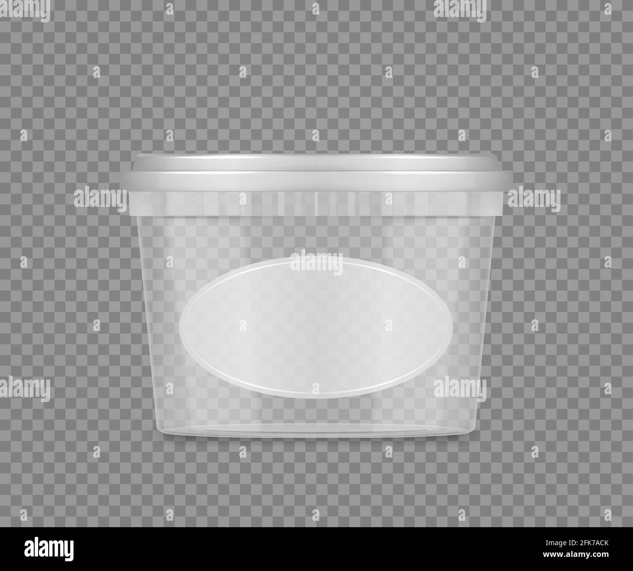 Transparent jar mockup with label for cheese, ice cream, mayonnaise ...
